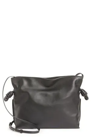 Loewe Flamenco Leather Clutch Black