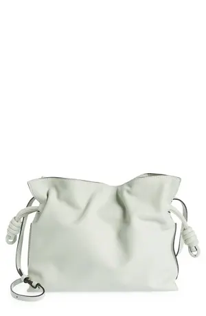 Loewe Flamenco Leather Clutch Light Celadon
