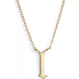 Argento Vivo Gothic Initial Pendant Necklace