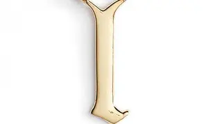 Argento Vivo Gothic Initial Pendant Necklace