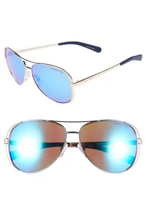 Michael Kors Michael Kors 59mm Aviator Sunglasses Blue