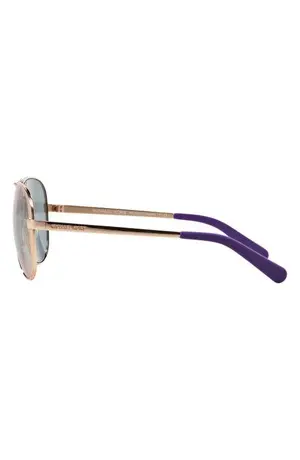Michael Kors 59mm Aviator Sunglasses - Purple