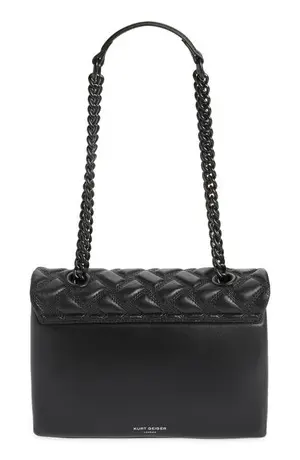Kurt Geiger Kensington Drench Leather Shoulder Bag - Black