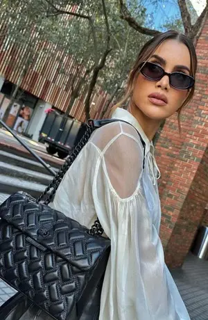 Kurt Geiger Kensington Drench Leather Shoulder Bag - Black