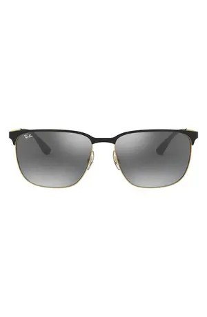 Ray-ban Clubmaster 59mm Gradient Mirrored Rectangle Sunglasses