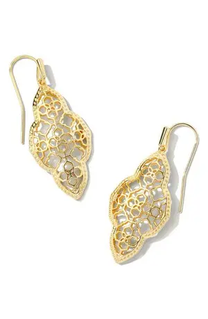 Kendra Scott Abbie Drop Earrings Gold Metal