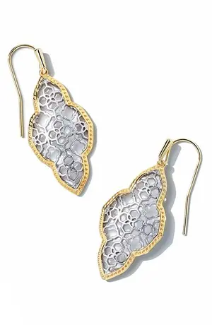 Kendra Scott Abbie Drop Earrings Gold/ Rhodium Mixed Metal