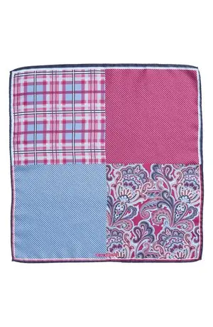 Nordstrom Shop 'three Panel' Silk Pocket Square - Pink