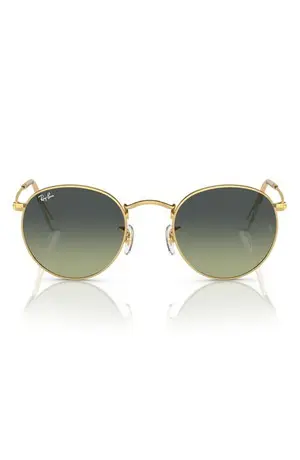 Ray-ban 47mm Round Sunglasses - Gold Flash
