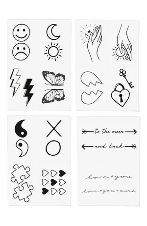 INKED BY DANI Two Of A Kind Pack Temporary Tattoos - None