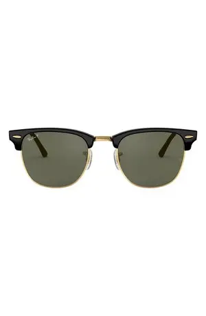 Ray-ban Clubmaster 55mm Polarized Sunglasses - Black
