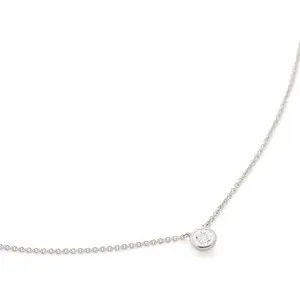 Monica Vinader Essential Diamond Pendant Necklace - Silver