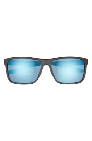 SMITH Riptide Square Sunglasses - Matte Black/ Blue Mirror