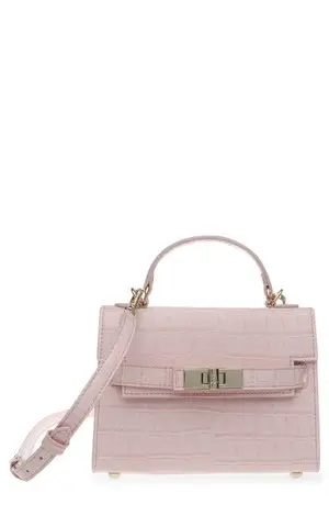 Steve Madden Dignify Croc Embossed Crossbody Bag Blush