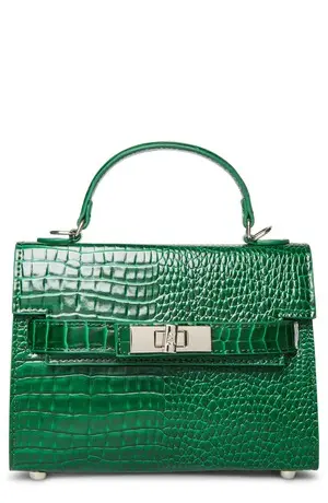 Steve Madden Dignify Croc Embossed Crossbody Bag Green