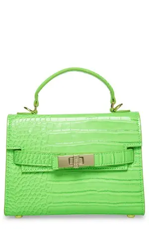 Steve Madden Dignify Croc Embossed Crossbody Bag Lime