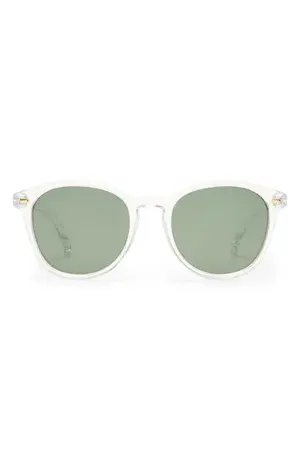 Le Specs Bandwagon Polarized Sunglasses - Crystal Clear/ Khaki Mono
