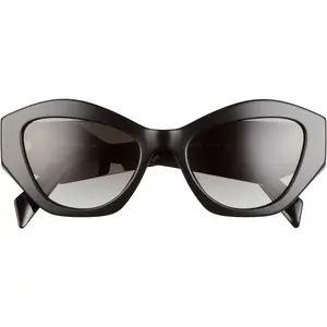 Prada 53mm Irregular Sunglasses - Black/grey Gradient