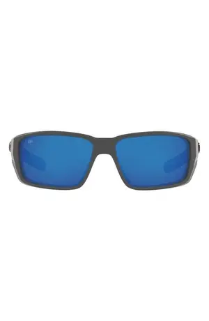 COSTA DEL MAR Costa Del Mar 60mm Polarized Rectangle Sunglasses Grey Blue