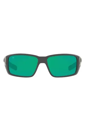 COSTA DEL MAR Costa Del Mar 60mm Polarized Rectangle Sunglasses Grey Green