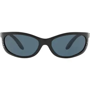 COSTA DEL MAR 61mm Wraparound Sunglasses - Matte Black