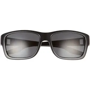 Prada Prada Linea Rossa 59mm Square Sunglasses Black/dark Grey Hydrophobic