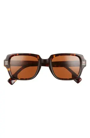 Burberry Burberry 51mm Rectangular Sunglasses Dark Havana/ Dark Brown