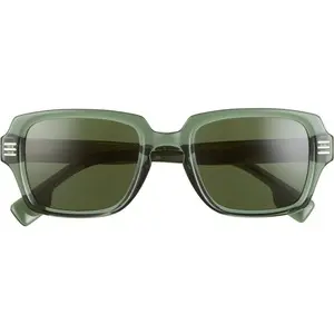 Burberry 51mm Rectangular Sunglasses - Green/dark Green