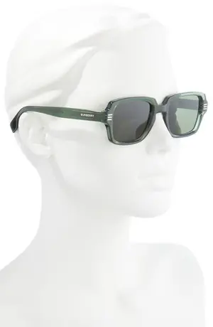 Burberry 51mm Rectangular Sunglasses - Green/dark Green