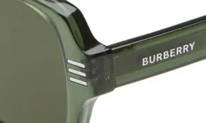 Burberry 51mm Rectangular Sunglasses - Green/dark Green