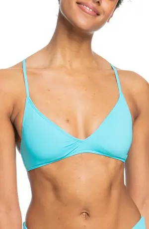 Roxy Roxy Beach Classics Strappy Triangle Bikini Top Bachelor Button