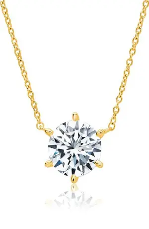 CRISLU Crislu Cubic Zirconia Pendant Necklace Gold