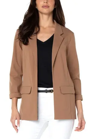 LIVERPOOL Princess Detail Boyfriend Blazer - Maple