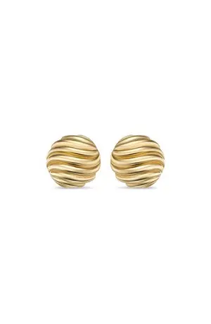 David Yurman Sculpted Cable Earrings - Gold