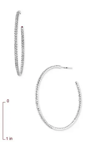 Roberto Coin Extra Large Diamond Hoop Earrings