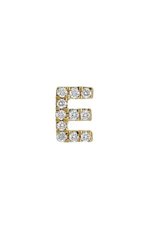 Bony Levy Icon Diamond Initial Single Stud Earring - 18k Yellow Gold - E