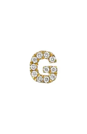 Bony Levy Bony Levy Icon Diamond Initial Single Stud Earring 18k Yellow Gold - G