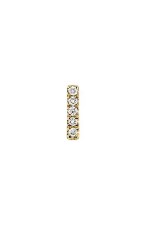 Bony Levy Bony Levy Icon Diamond Initial Single Stud Earring 18k Yellow Gold - I