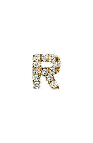 Bony Levy Bony Levy Icon Diamond Initial Single Stud Earring 18k Yellow Gold - R