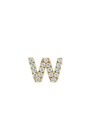 Bony Levy Icon Diamond Initial Single Stud Earring - 18k Yellow Gold - W