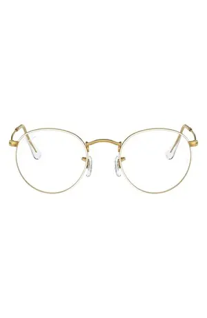 Ray-ban Round Frame Eyeglasses - Shiny Brown