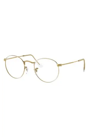 Ray-ban Round Frame Eyeglasses - Shiny Brown