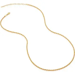 Monica Vinader Rope Chain Necklace - Gold Plate