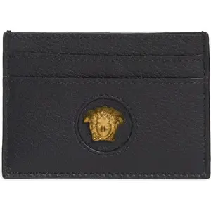Versace Medusa Card Case - Black-versace Gold