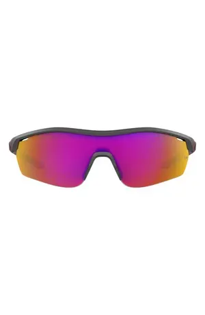 Under Armour 99mm Mirrored Shield Sunglasses - Grey Black