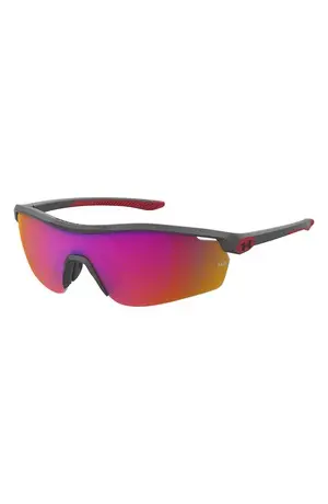 Under Armour 99mm Mirrored Shield Sunglasses - Grey Black