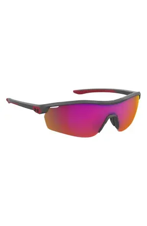 Under Armour 99mm Mirrored Shield Sunglasses - Grey Black