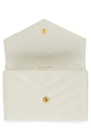 Saint Laurent Monogram' Quilted Leather French Wallet - Cremasoft
