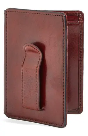 Bosca Old Leather Front Pocket Id Wallet - Dark Brown