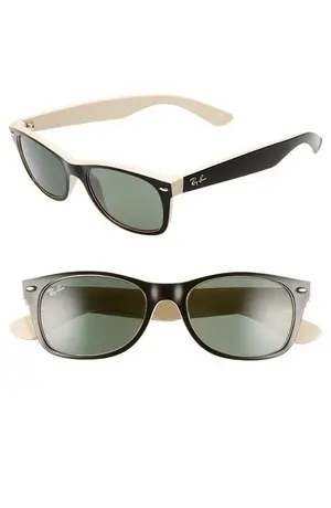 Ray-ban Ray-Ban Wayfarer Sunglasses Black Beige/ Green